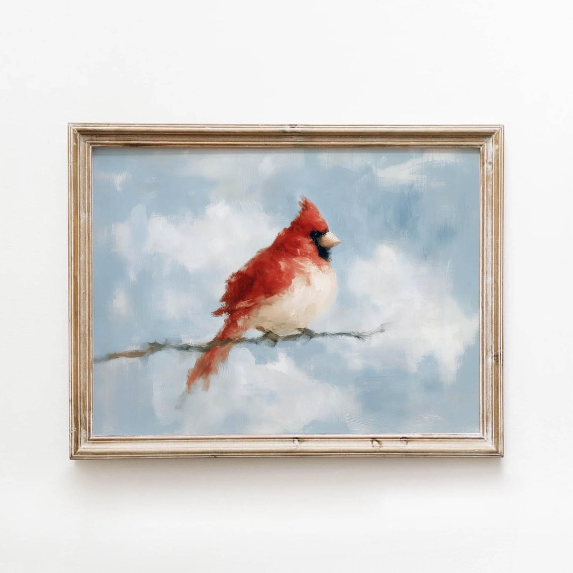Bright Red Cardinal Cozy Cottagecore Farmhouse Bird Decor Cheerful ...