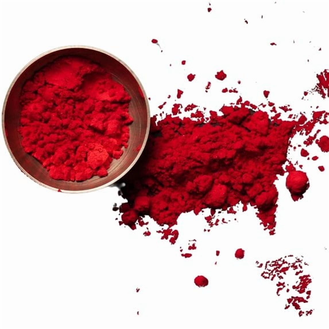 Bright Red Color Powder in Clear Jar for Festivals, Crafts ...