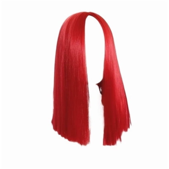 Bright Red Long Straight Cosplay Wig - Volume Boosting Hair Extension ...