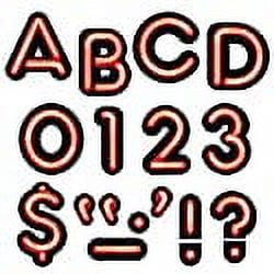 T-79511 - Bright Red 4-Inch Neon Uppercase Ready LettersÂ® by Trend ...