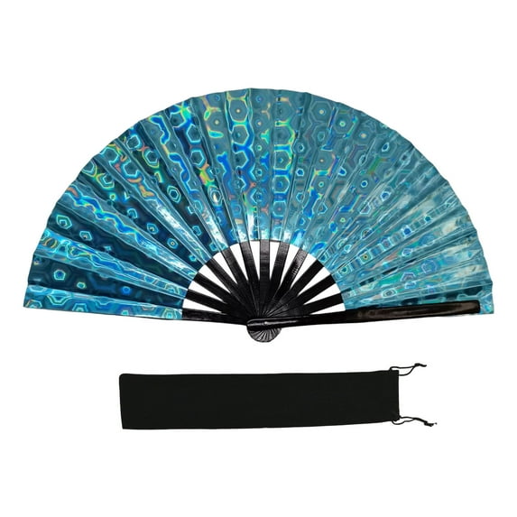 Bright Reflective Colorful Folding Handheld Fan Line Dance Hand Fan for ...