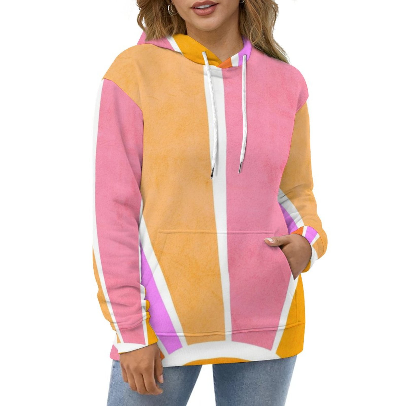 Bright Retro Positive -Positive Abstract Landscape Hoodie Sweatshirts ...