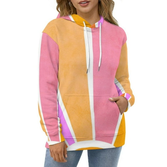 Bright Retro Positive -Positive Abstract Landscape Hoodie Sweatshirts ...