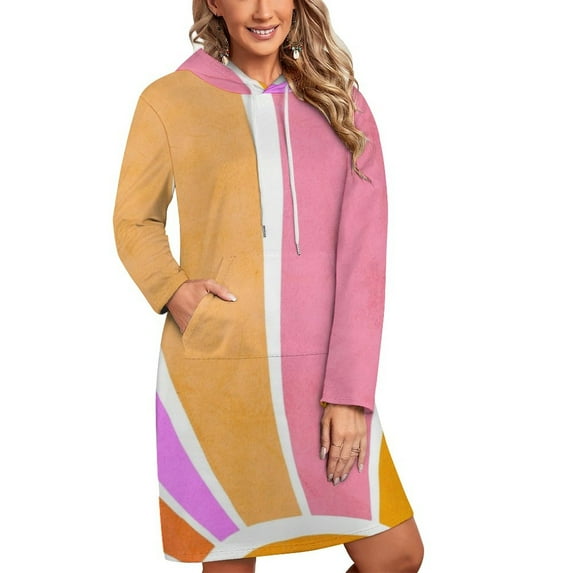 Bright Retro Positive -Positive Abstract Landscape Hoodie Sweatshirts ...