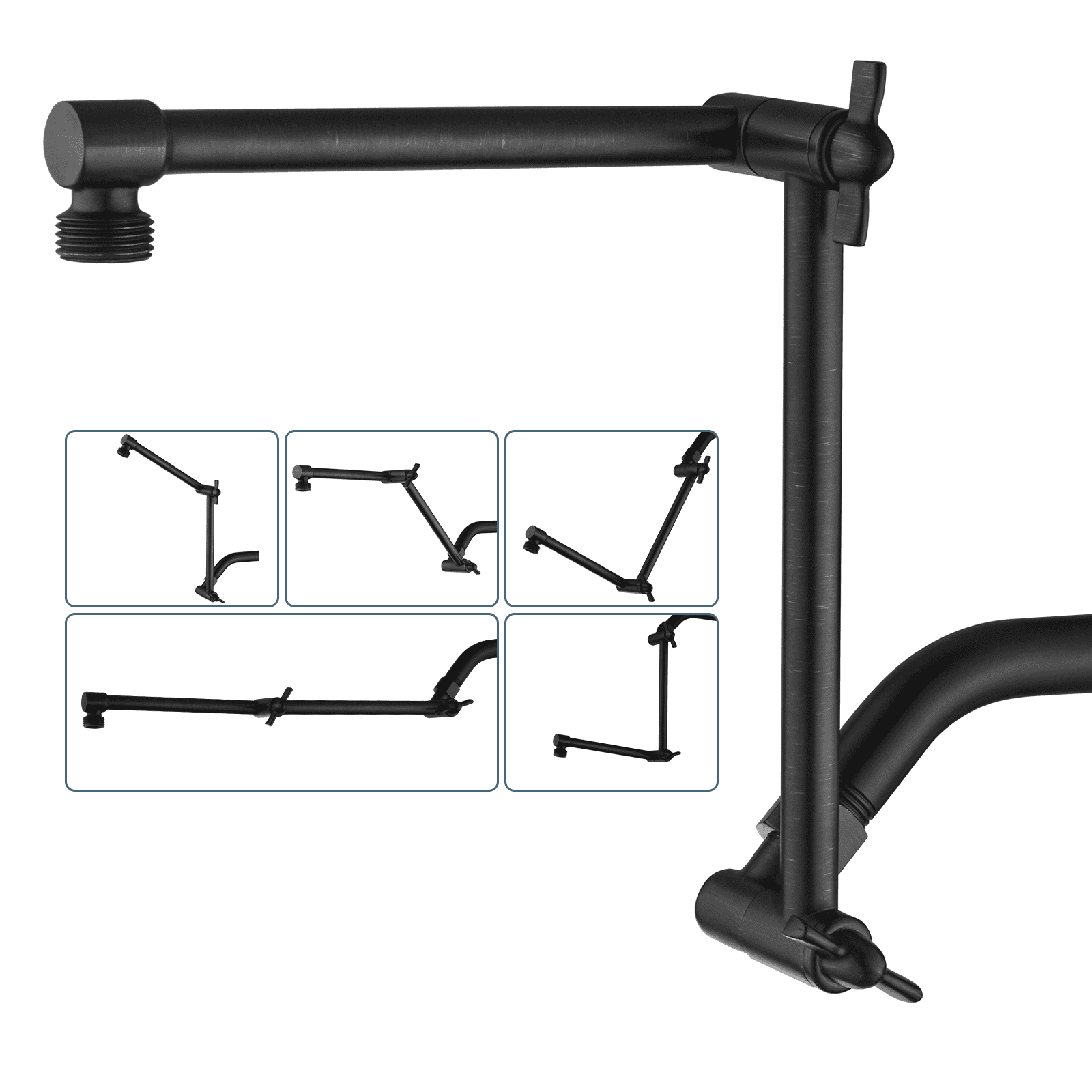 Bright Showers Brass Shower Arm Extender for Rain and Handheld Shower ...