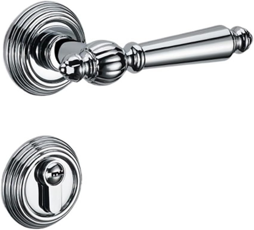Bright Silver Wooden Door Lock Light Luxury Split Indoor Bedroom Nordic ...