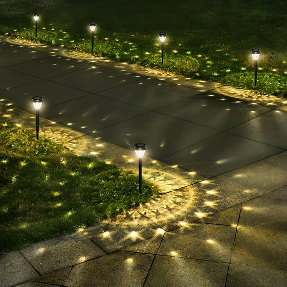 Bright Solar Lights Outdoor 10 , Dusk to Up to 12 Hrs Solar Pathway ...