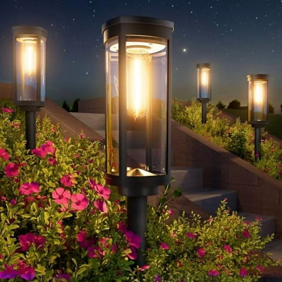 Bright Solar Pathway Lights, 2 Pack Solar Lights Outdoor Waterproof ...