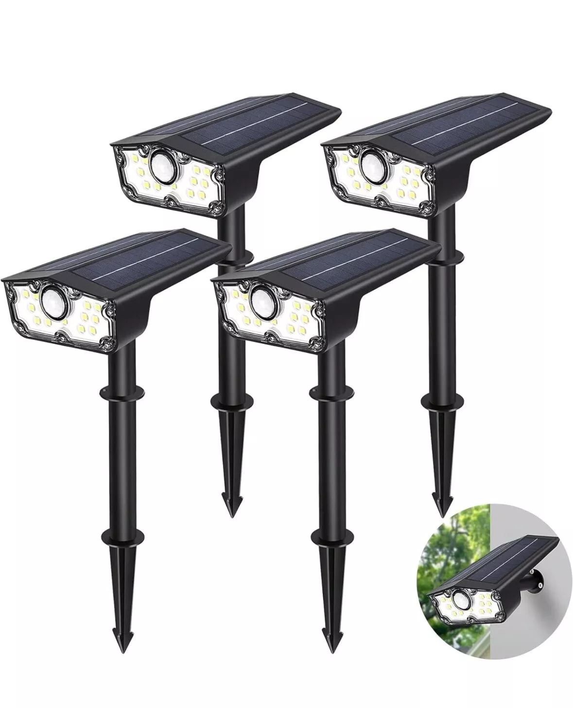 Bright Solar Spot Lights Outdoor Motion Sensor - Walmart.com