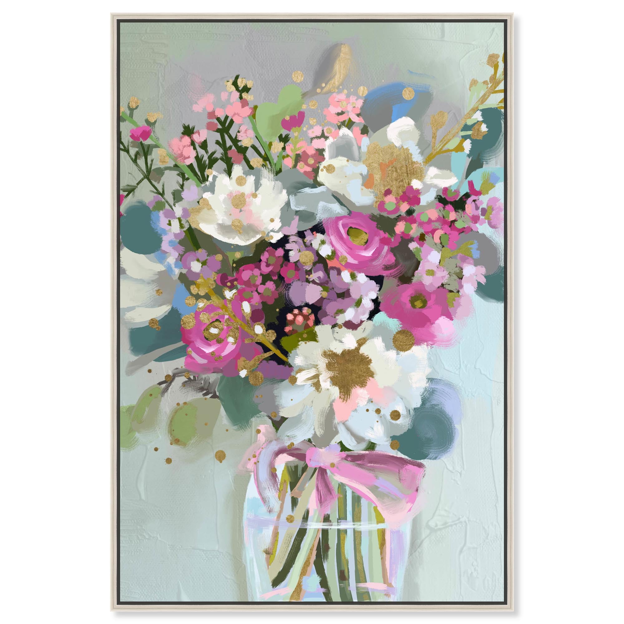 Bright Spring Floral Canvas Spring Floral Wall Art by Art Remedy ...
