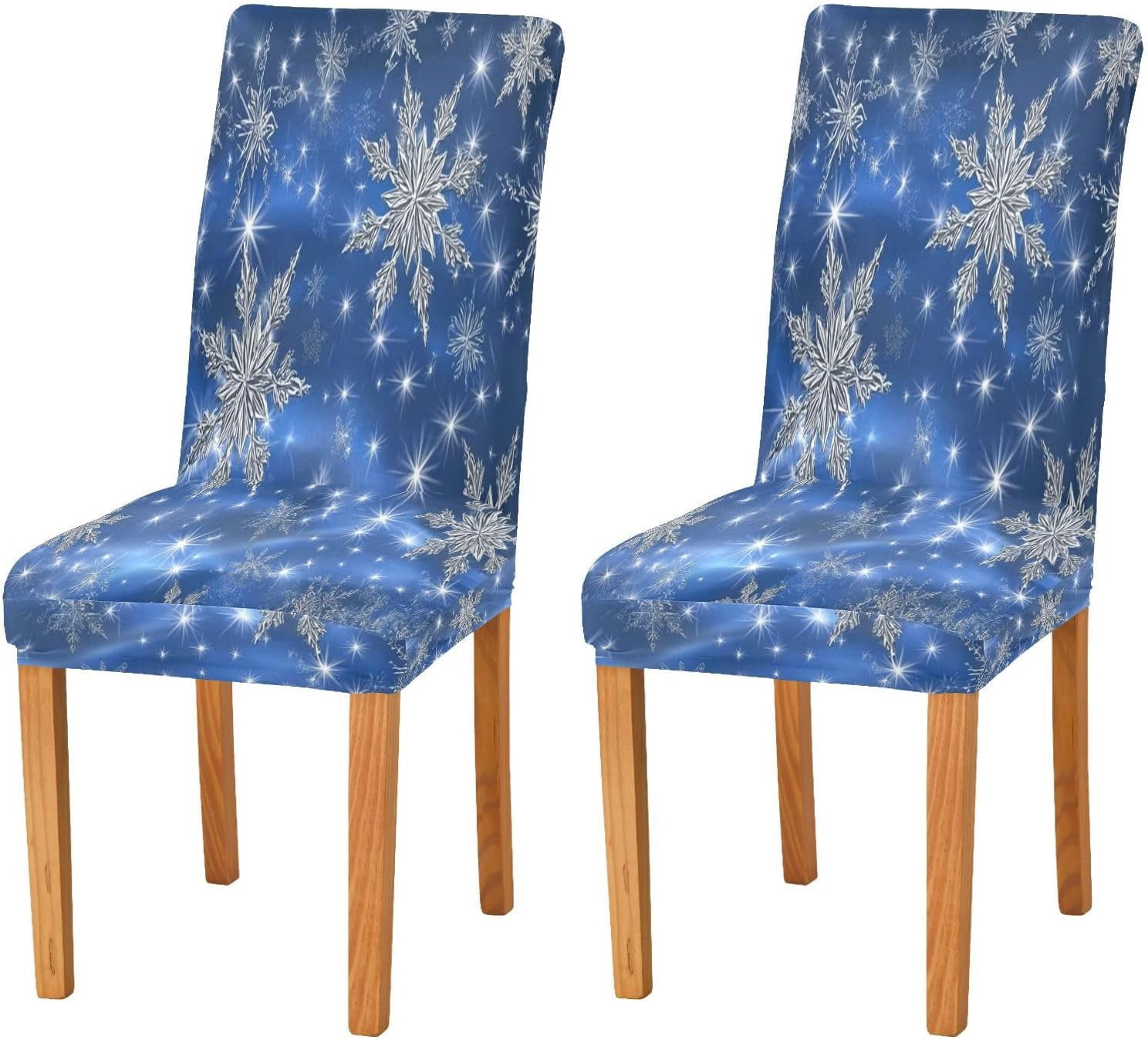 Bright Stars on Beautiful Blue Background Dining Room Chair Covers ...