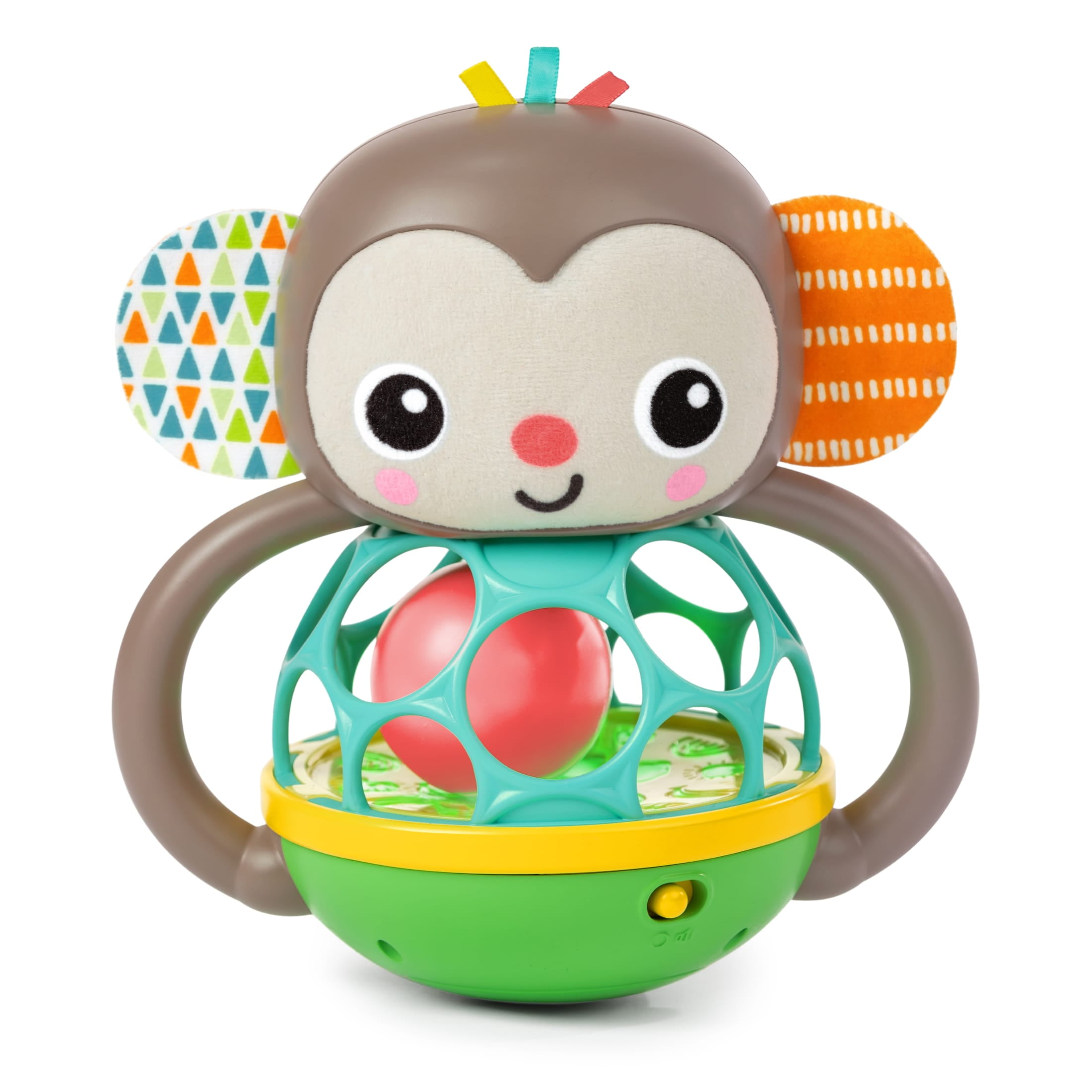 Bright Starts Grab & Giggle Monkey Multi-Sensory Toy for Infants with ...