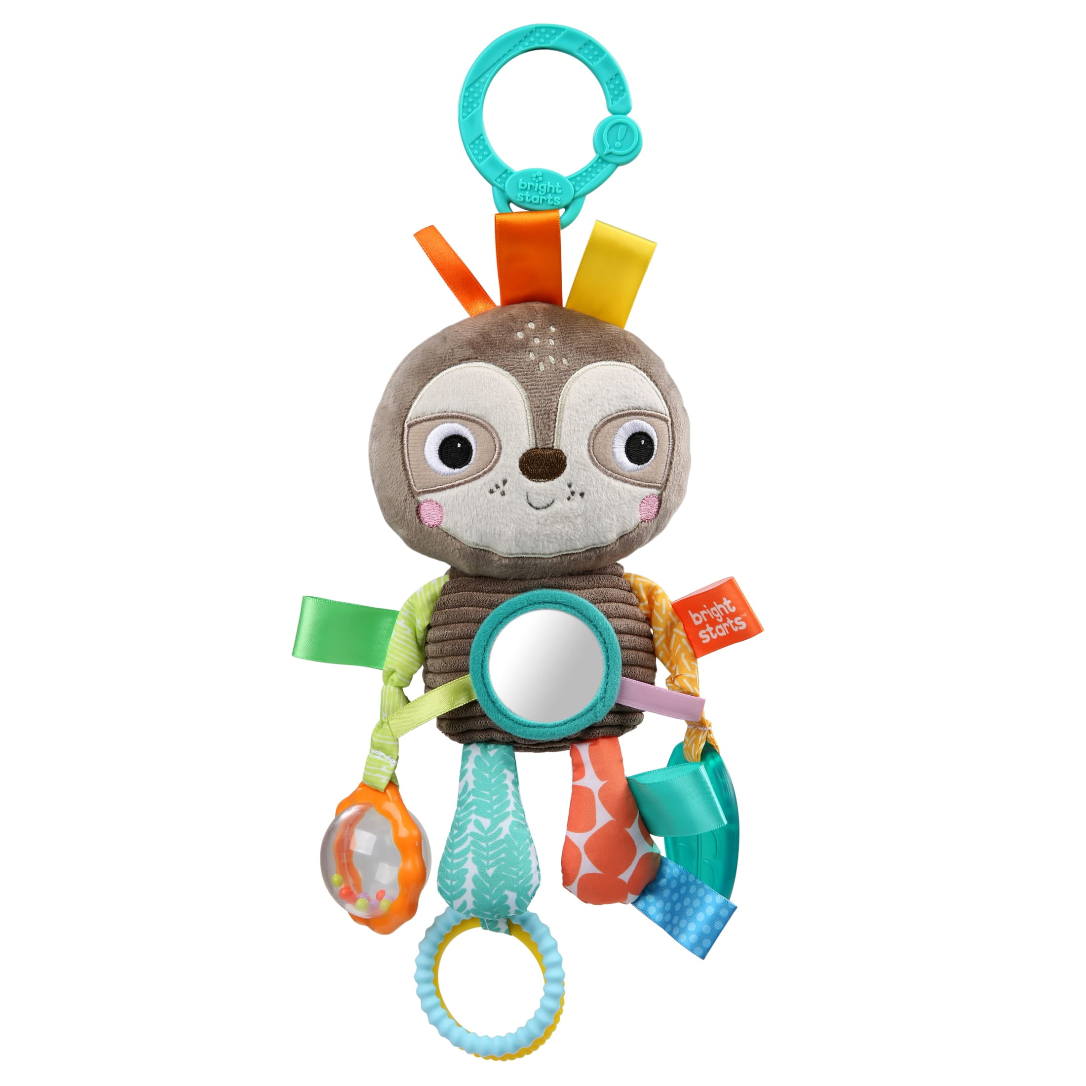 Bright Starts Playful Pals Take-Along Activity Toy - Sloth, Ages ...