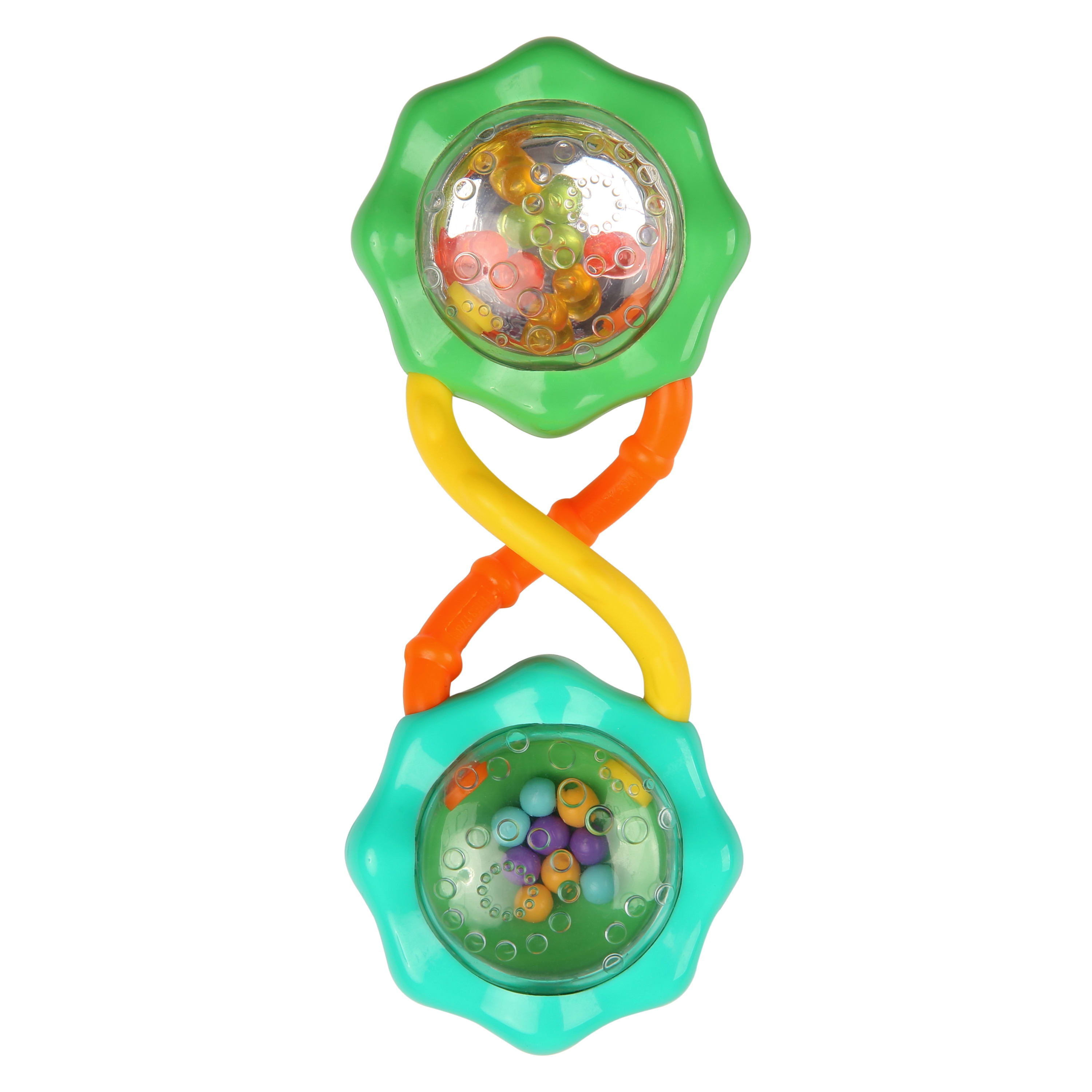 Bright Starts Rattle & Shake BPA-free Baby Barbell Toy, Green, Ages 3 ...