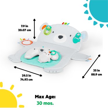 Bright Starts Tummy Time Prop & Play Activity Mat - Owl - Walmart.com