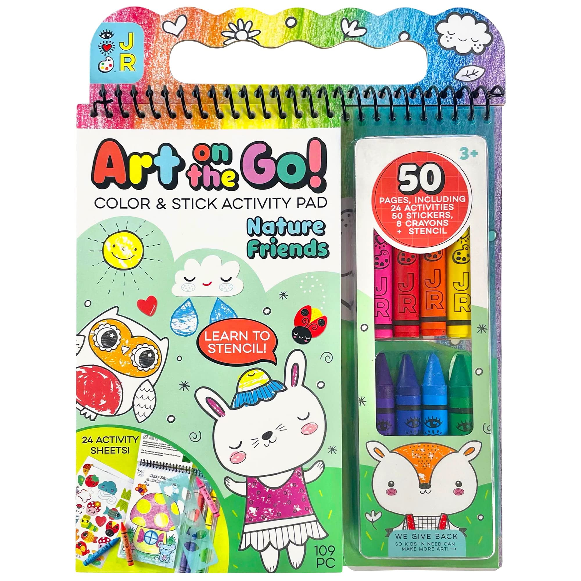 Bright Stripes Art on the Go Nature Theme Travel Kit for Kids Ages 3 ...