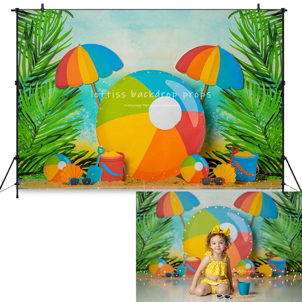 Bright Summer Circus Backdrops Girl Baby Birthday Cake Smash Props ...