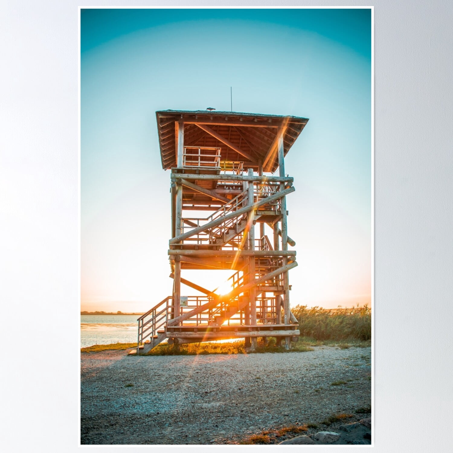 Bright Summer Morning Sunrise Poster Wall Art, Modern Wall Decor, 24x36 ...