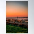 Bright Sunrise Over The Lake Poster Wall Art Modern Wall Decor Wall Art ...