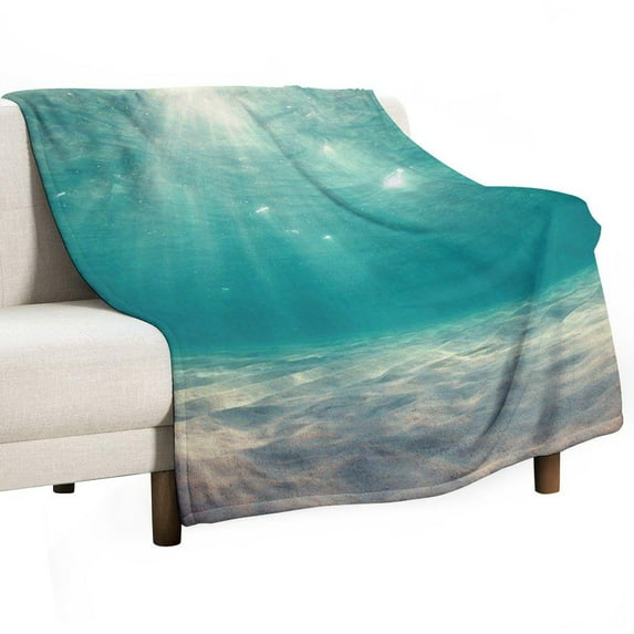 Bright Sunshine Through Deep Blue Sea Blanket for Bed Throw Blanket for ...