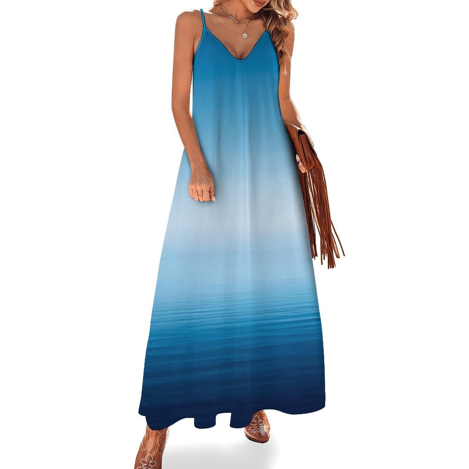 Bright Sunshine Through Deep Blue Sea Fine Art Sleeveless Dress Summer ...