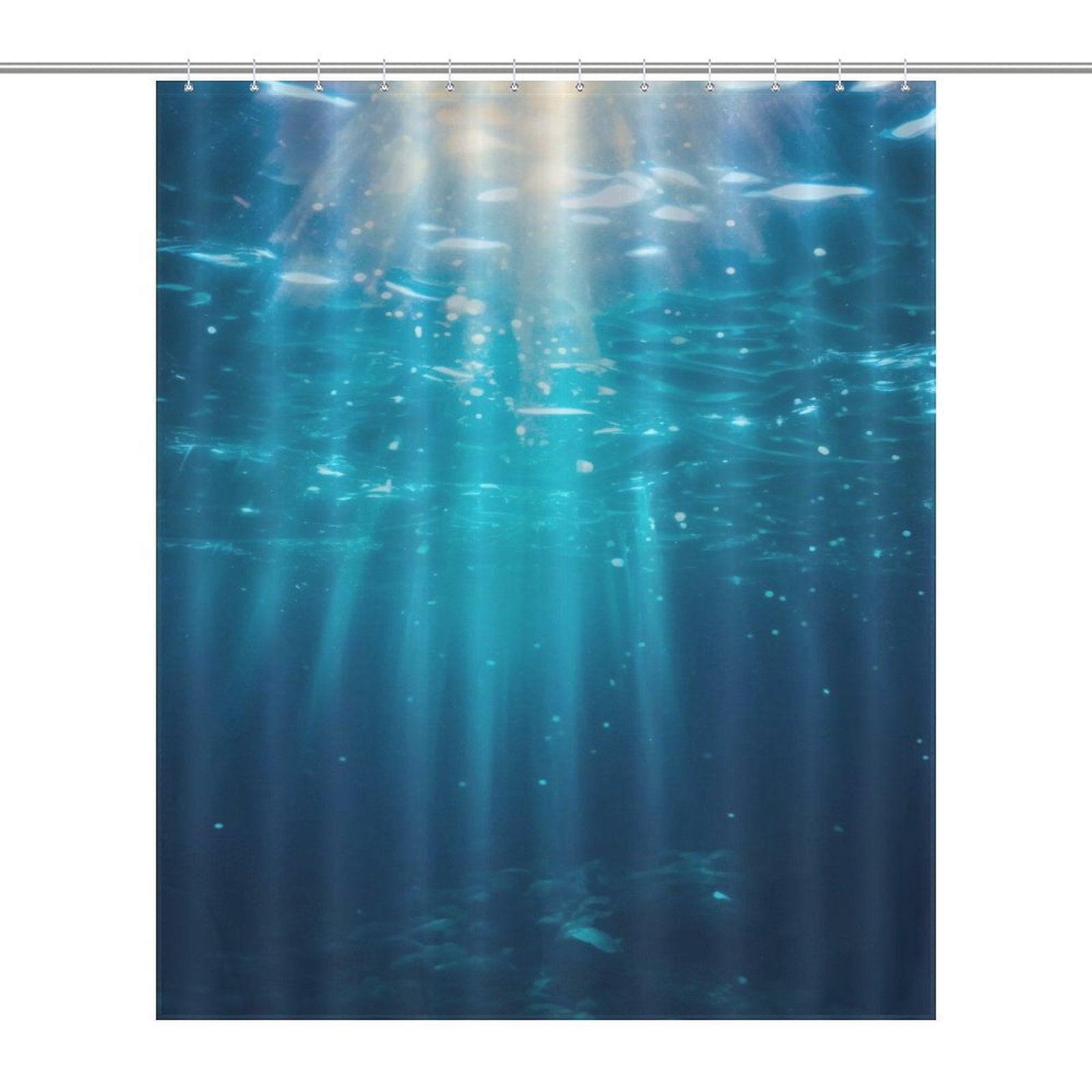 Bright Sunshine Through Deep Blue Sea Shower Curtain Cloth Fabric ...