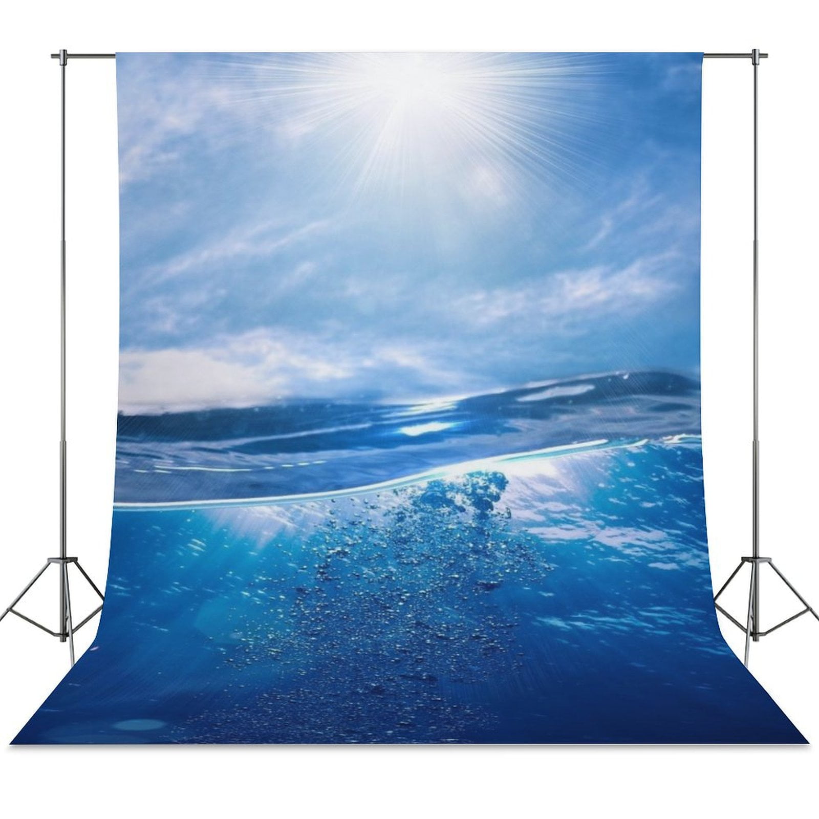 Bright Sunshine Through Deep Blue Sea Spring Backdrop Backdrops for ...
