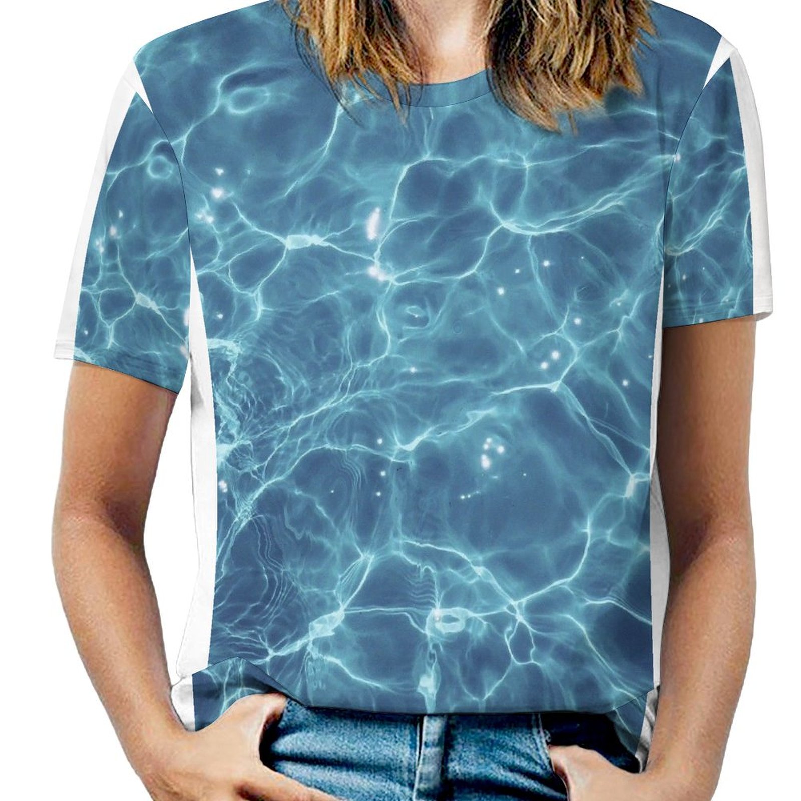 Bright Sunshine Through Deep Blue Sea T Shirts Basic T-Shirt Short ...
