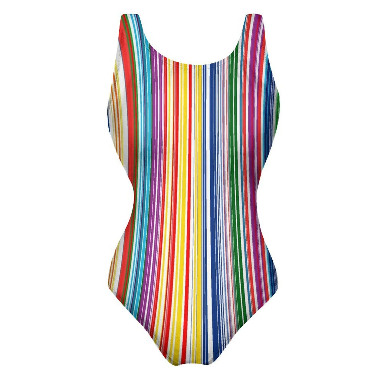 Bright Swimsuit Abstract Art Push Up Swimwear OnePiece Vaion Bath ...