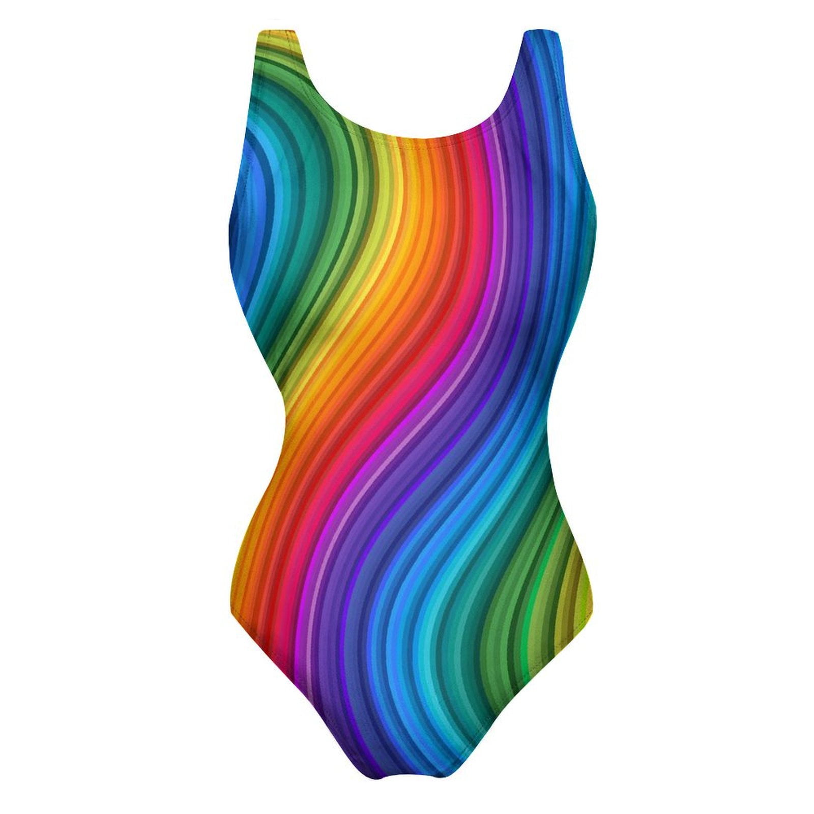 Bright Swimsuit Abstract Art Push Up Swimwear OnePiece Vaion Bath ...
