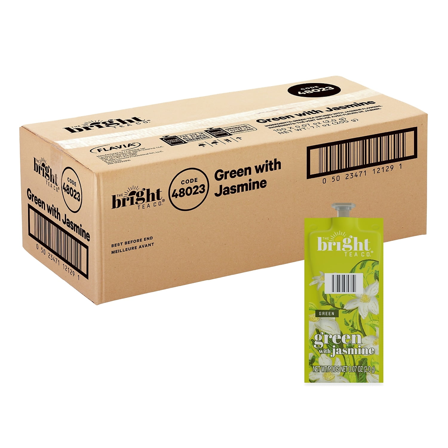 Bright Tea Co. Bright Tea Green w/Jasmine 10/CT Green B503 - Walmart.com