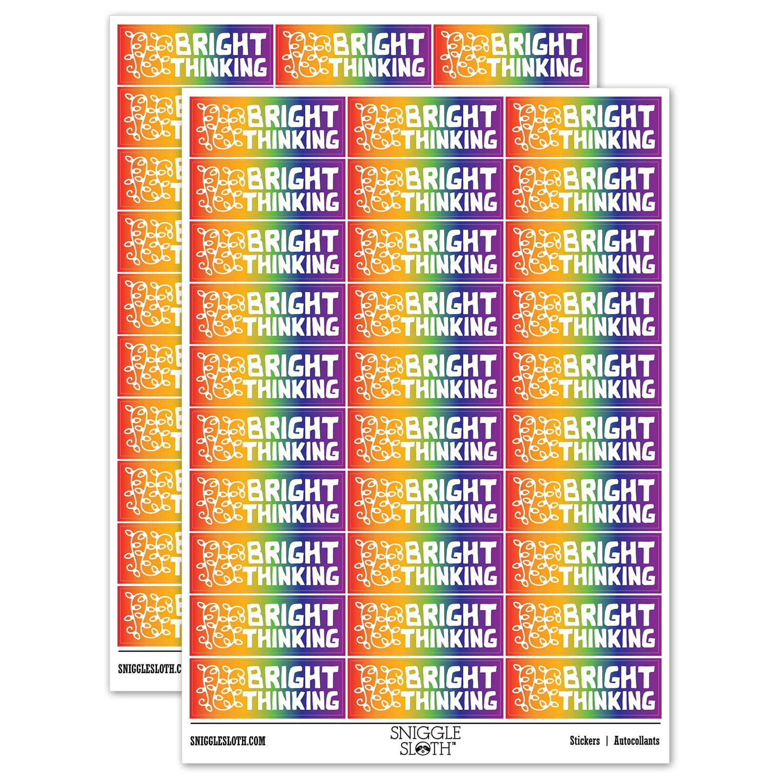 Bright Thinking Christmas Lights Teacher Student School Sticker Set ...