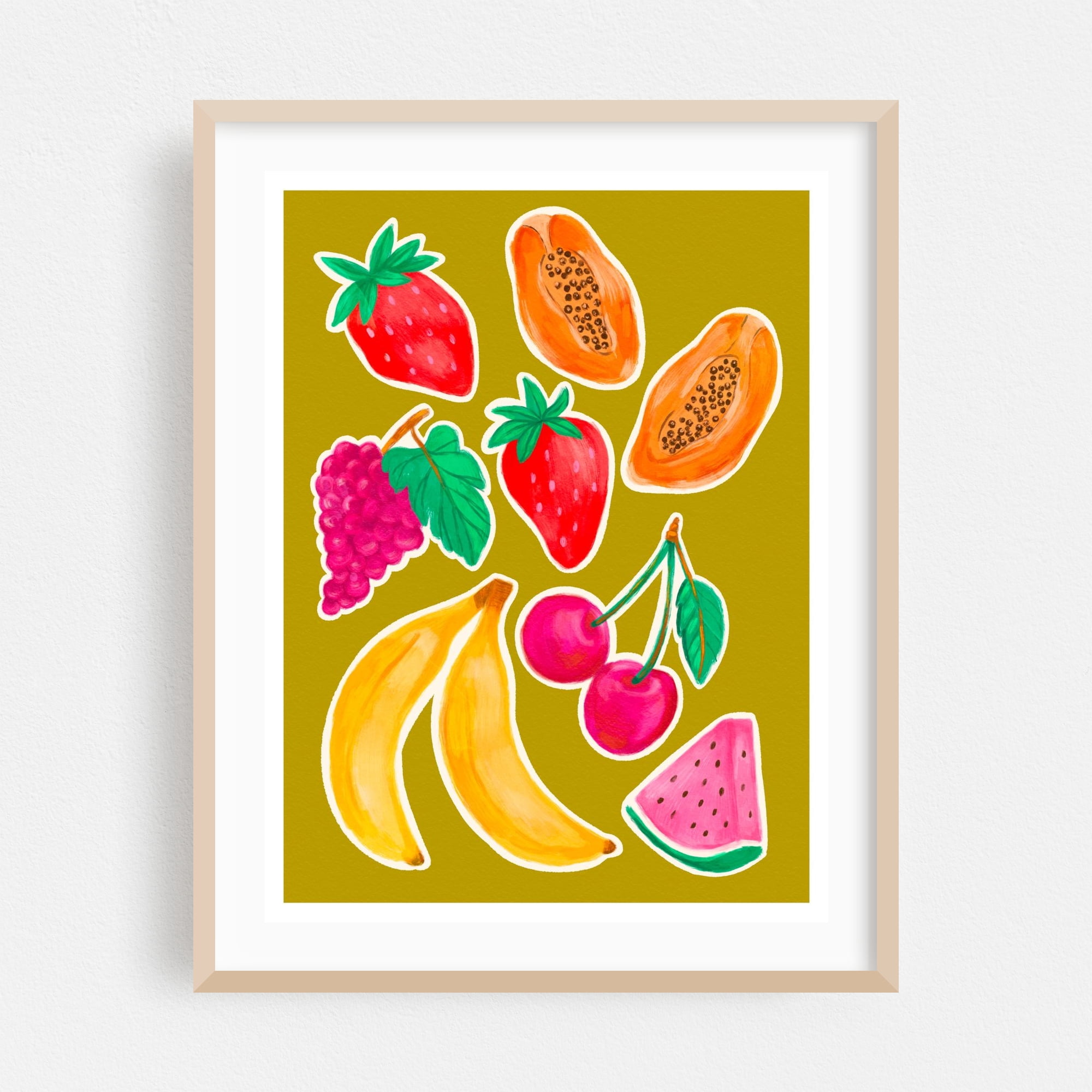 Bright Tropical Fruit - Painting Fruit Watercolor Illustration Tropical ...