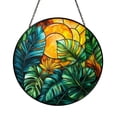 Bright Tropical Scene Faux Stained Glass Window Art - Walmart.com