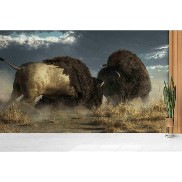 Bright Wallpaper, American Buffalo Wall Decor, Custom Wallpaper ...