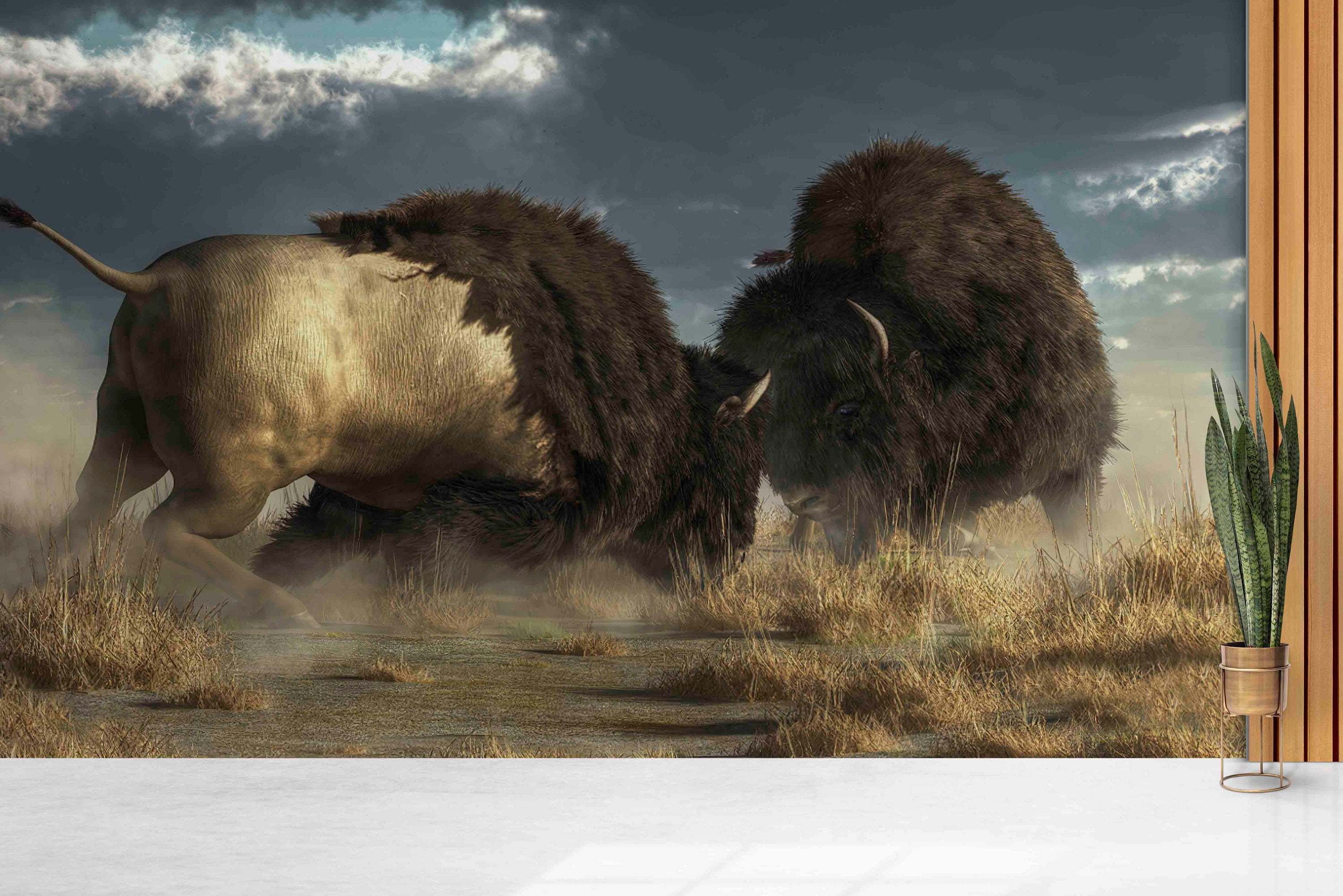 Bright Wallpaper, American Buffalo Wall Decor, Custom Wallpaper ...