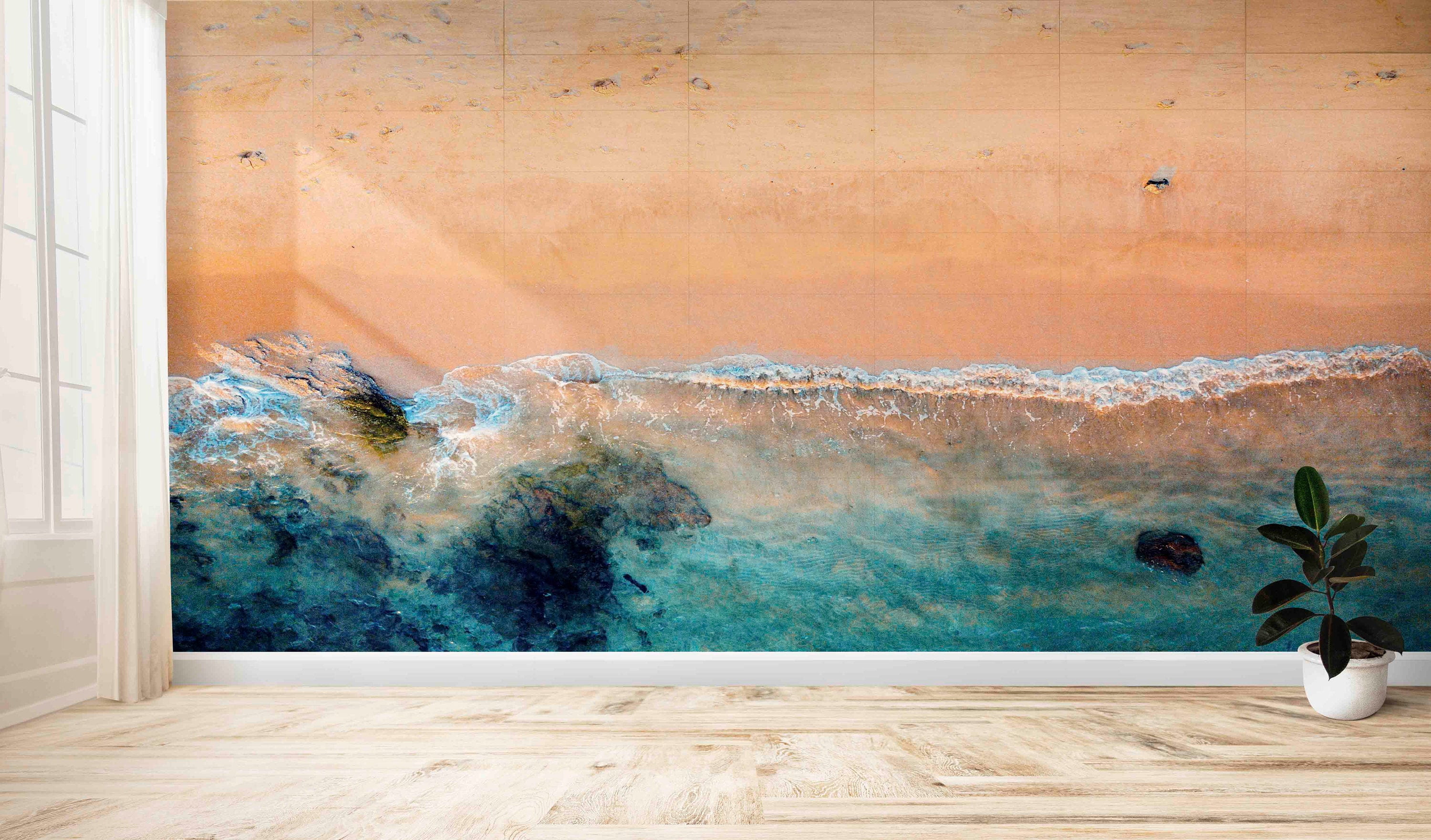 Bright Wallpaper, Nature Landscape Mural, Sea Landscape, Paper Wall Art ...