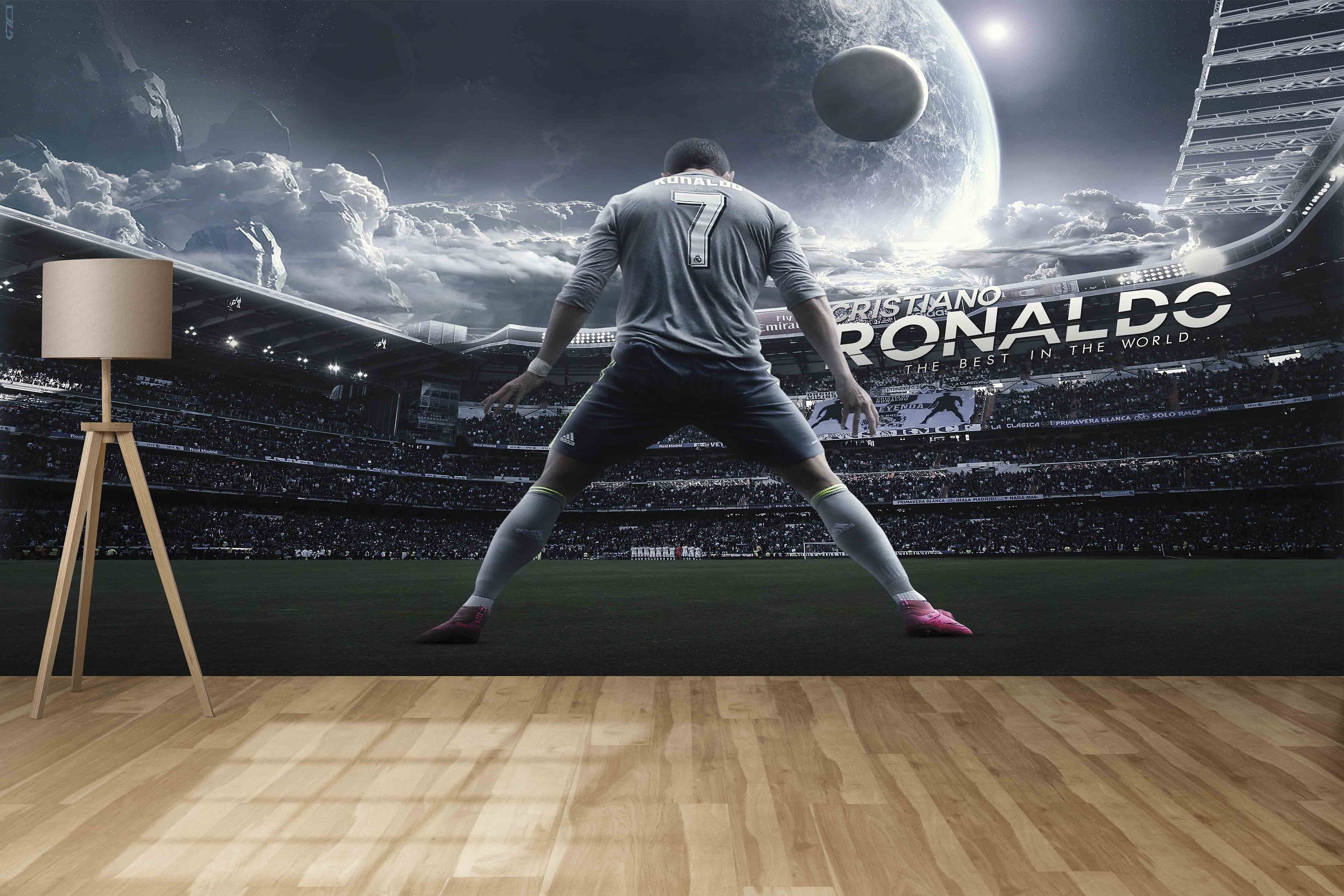 Bright Wallpaper, Paper Wall Art Cristiano Ronaldo, Motivation Wall Poster, Modern Wallpaper ...