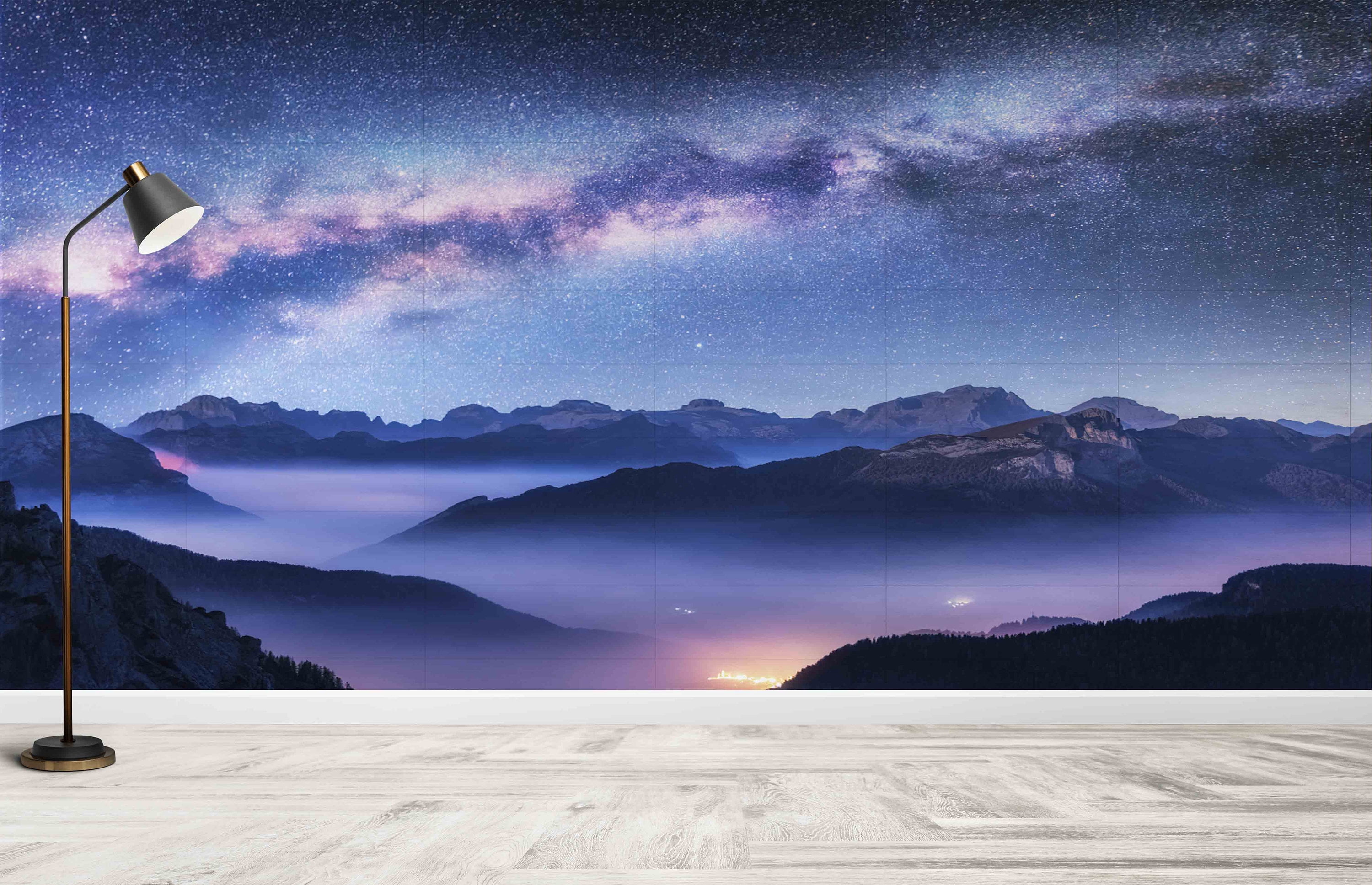 Bright Wallpaper, Paper Wall Art Space Wall Poster, Modern Wallpaper ...