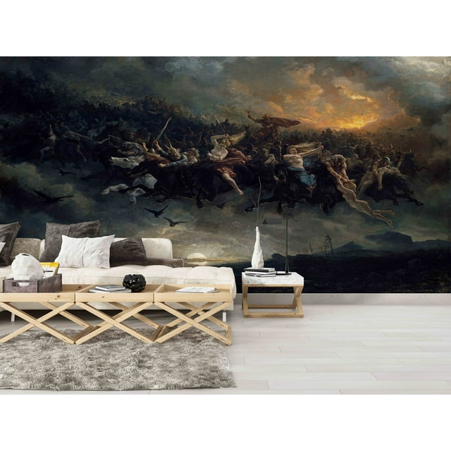 Bright Wallpaper, Paper Wall Art, The Wild Hunt Of Odin, Peter Nicolai ...