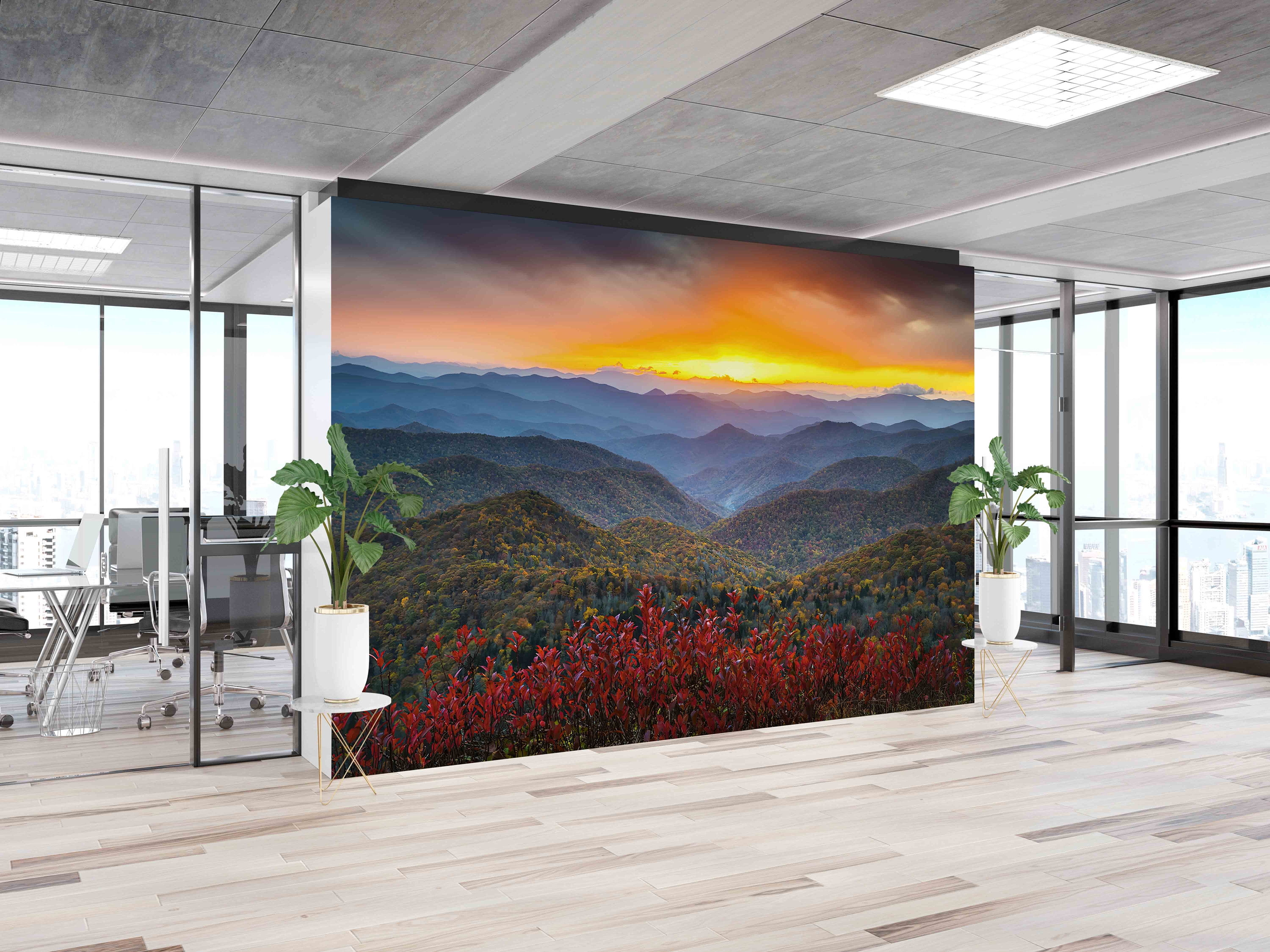 Bright Wallpaper, Wallpaper Wall Art, Blue Ridge Parkway Wall Art ...