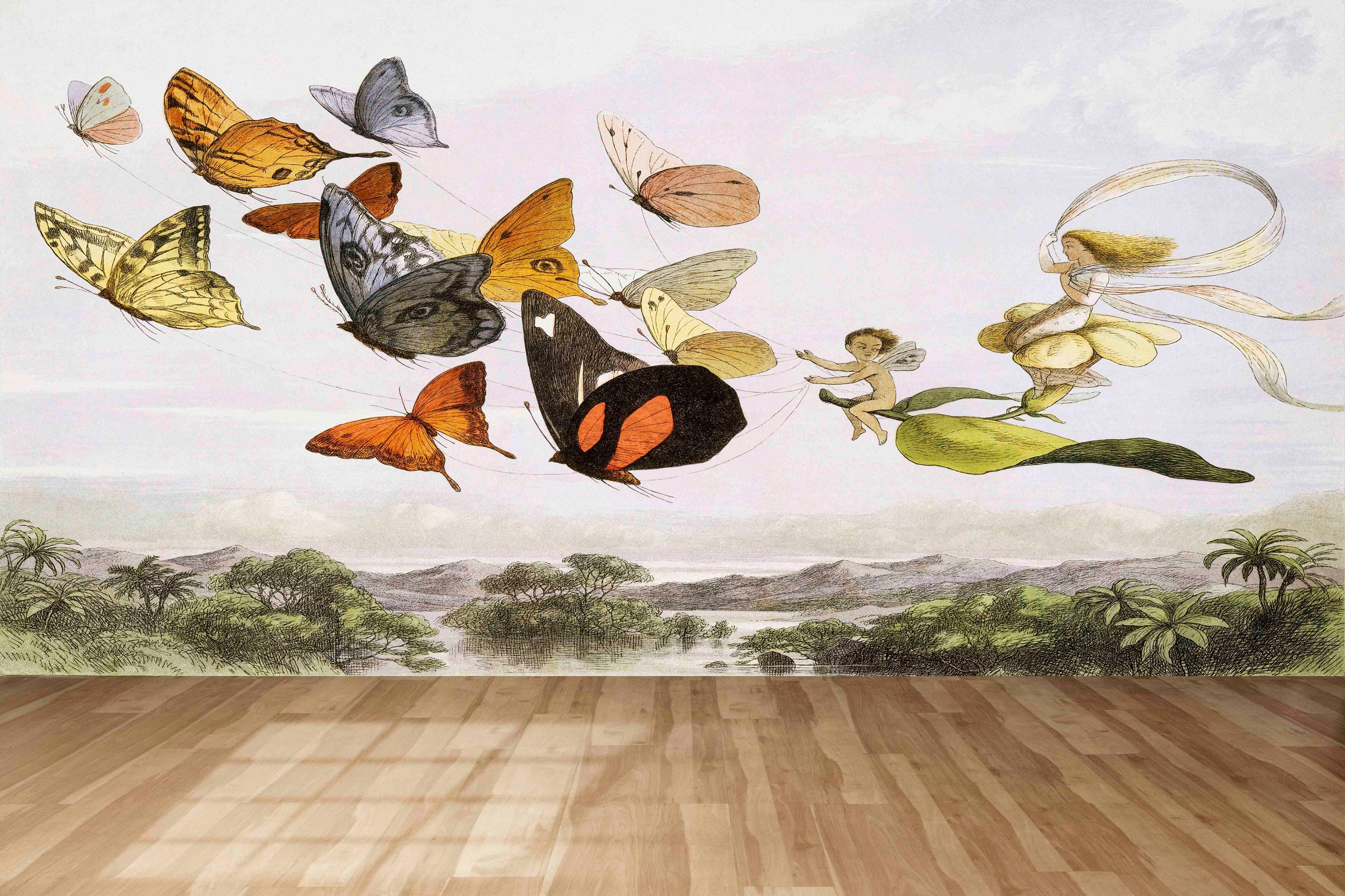 Bright Wallpaper, Wallpaper Wall Art, Richard Doyle Painting ...