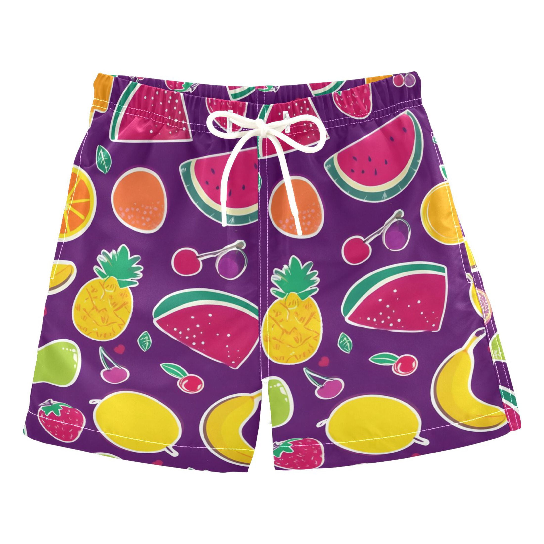 Bright Watermelon Pattern Swim Trunks Quick Dry Beach Pool Board Shorts ...