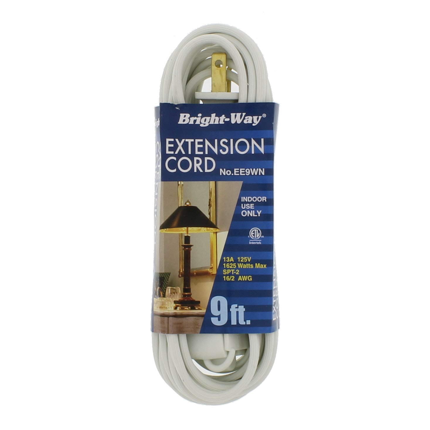 Bright-Way EE9WN Extension Electrical Cord, White (Pack of 12 ...