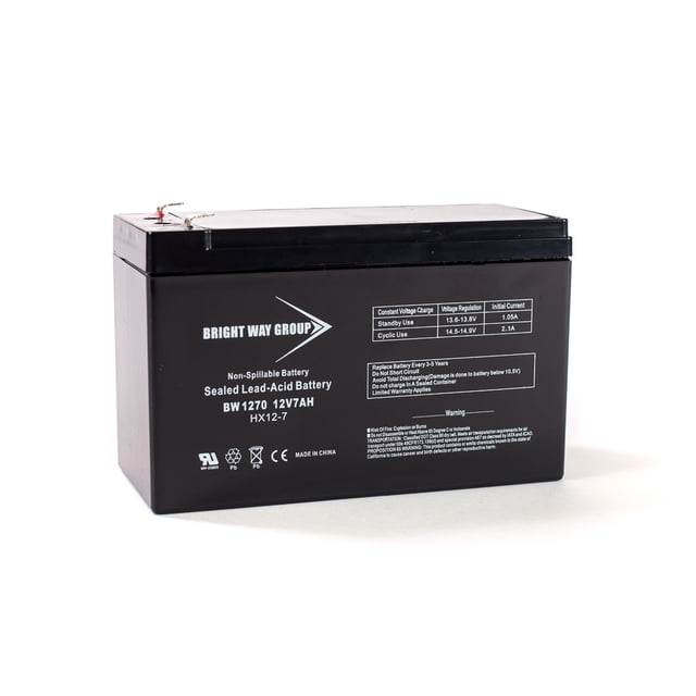 Bright Way Replacement Battery for SLA Sealed F1 Terminal 12V 7Ah ...