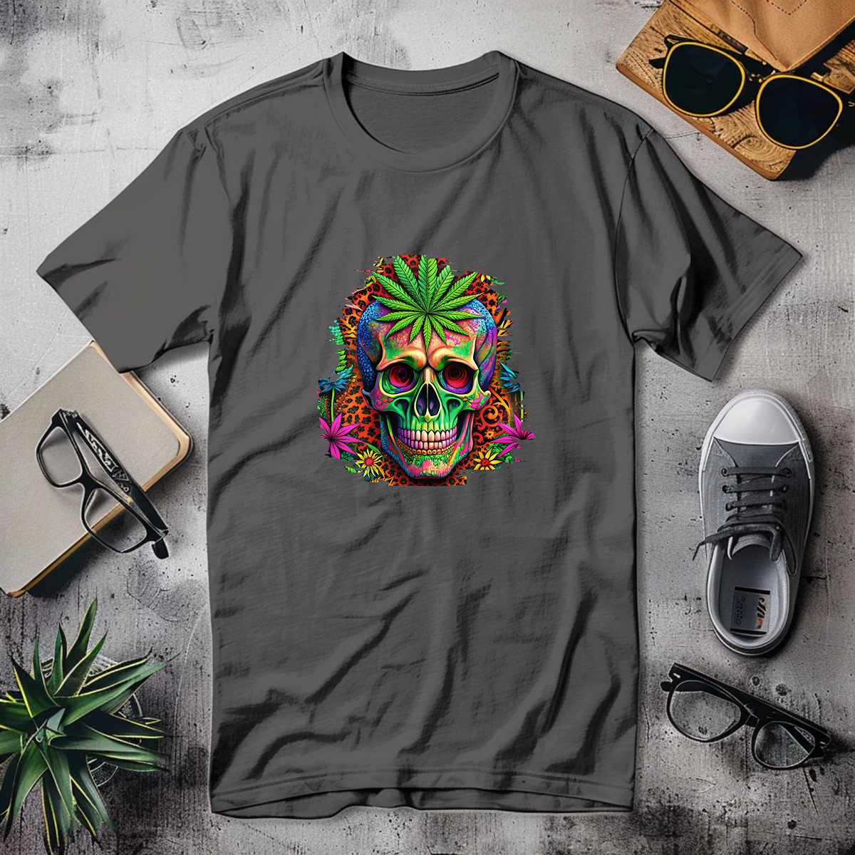 Bright Weed Skull - Walmart.com