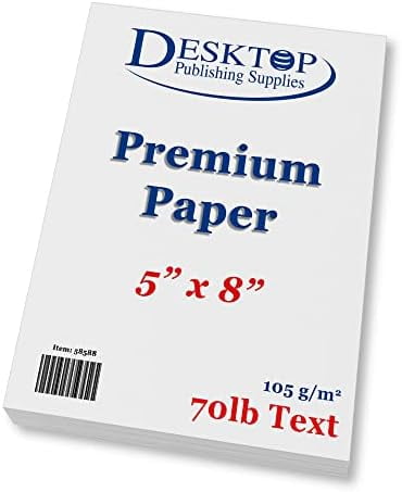 Bright White Blank 5x8 Paper - Premium Feel 70lb Text - 250 Pack ...