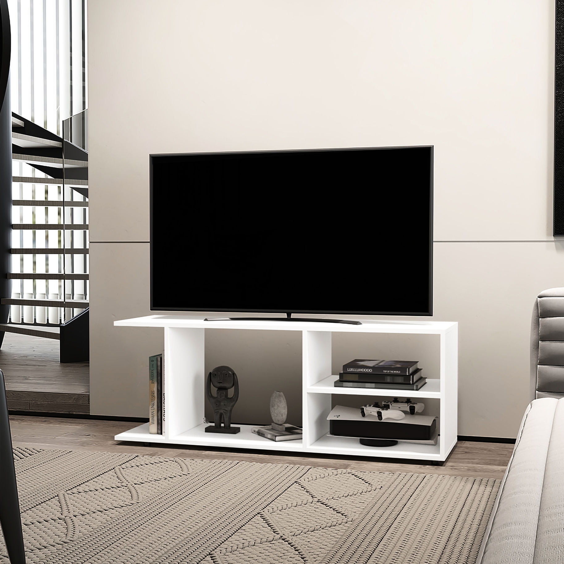 Bright White - Open Storage for Accessories - Primary Living Space ...