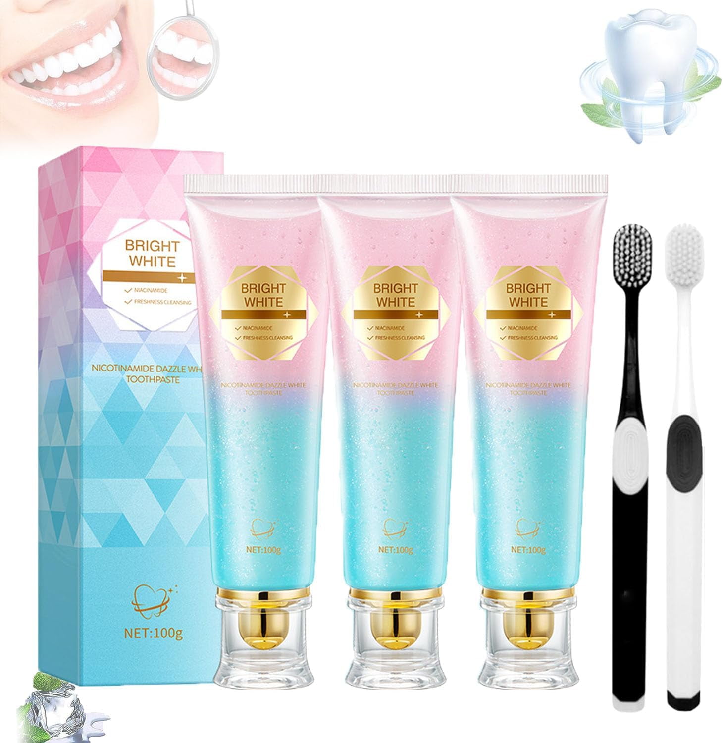 Bright White Toothpaste, Toothpaste, Niacinamide Whitening ...