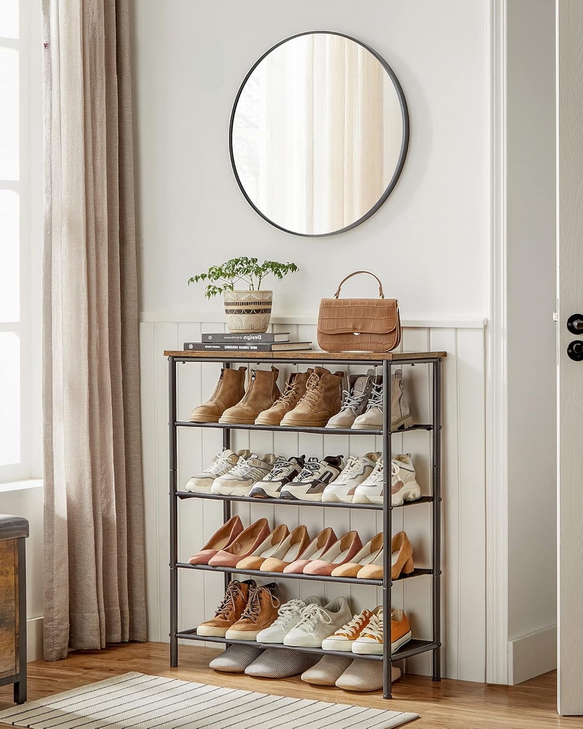 Bright White，Utility Cart with 4 Drawers, Multipurpose Rolling Storage ...